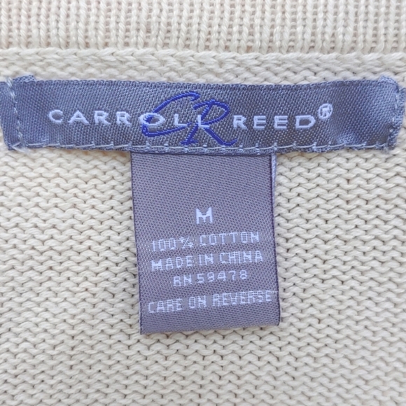 Carroll Reed | Sweaters | Vintage Carroll Reed 0 Cotton Sweater M Cream ...